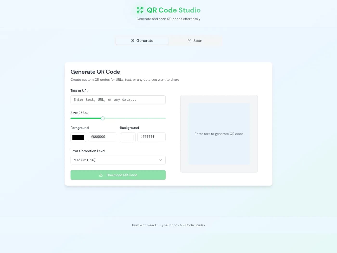 QR Code Generator and Scanner