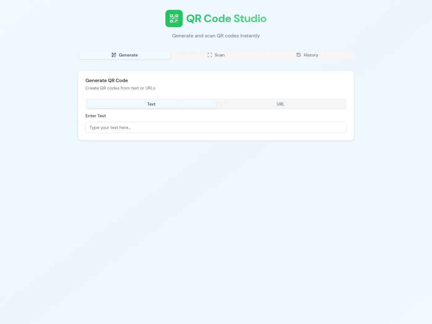 QR Code Generator and Scanner