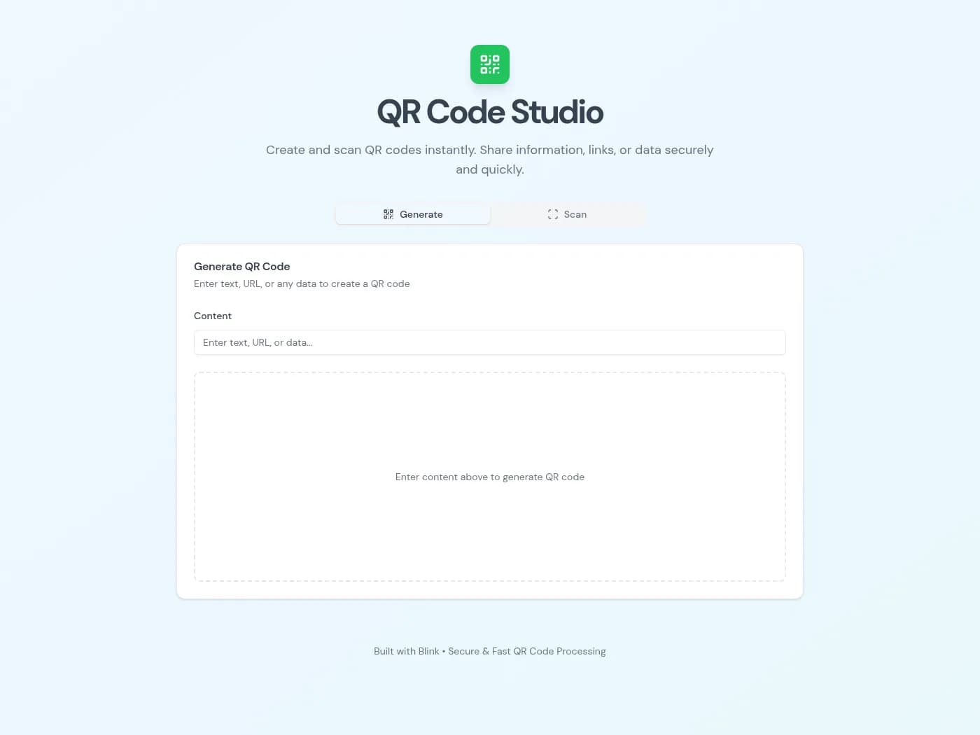 QR Code Generator and Scanner
