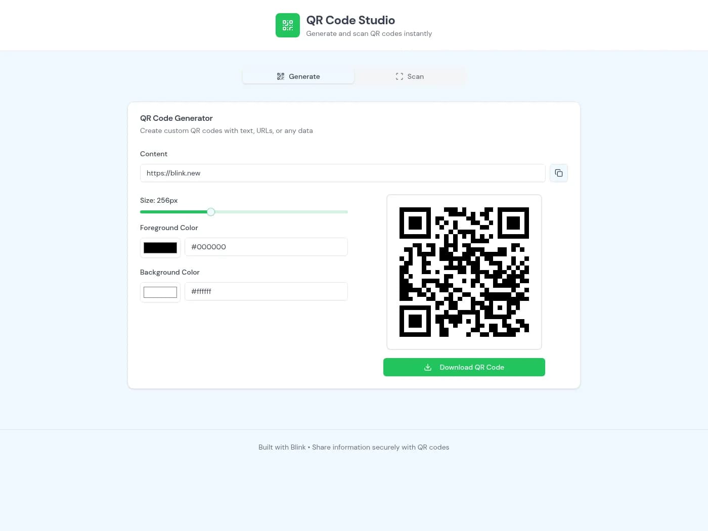 QR Code Generator & Scanner Web App
