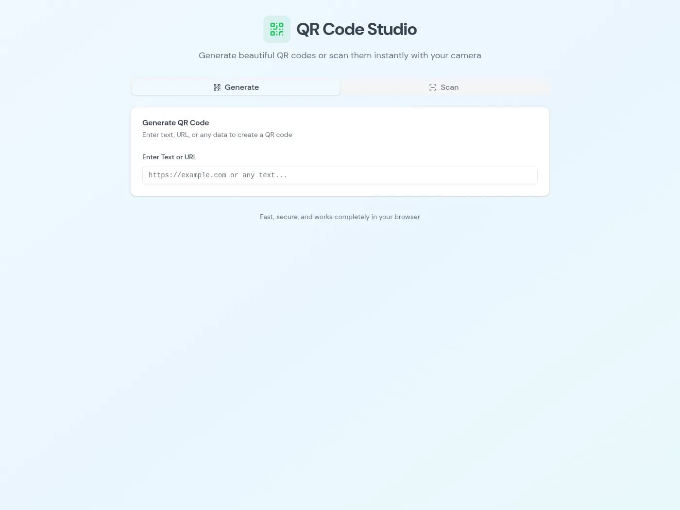 QR Code Generator & Scanner Web App