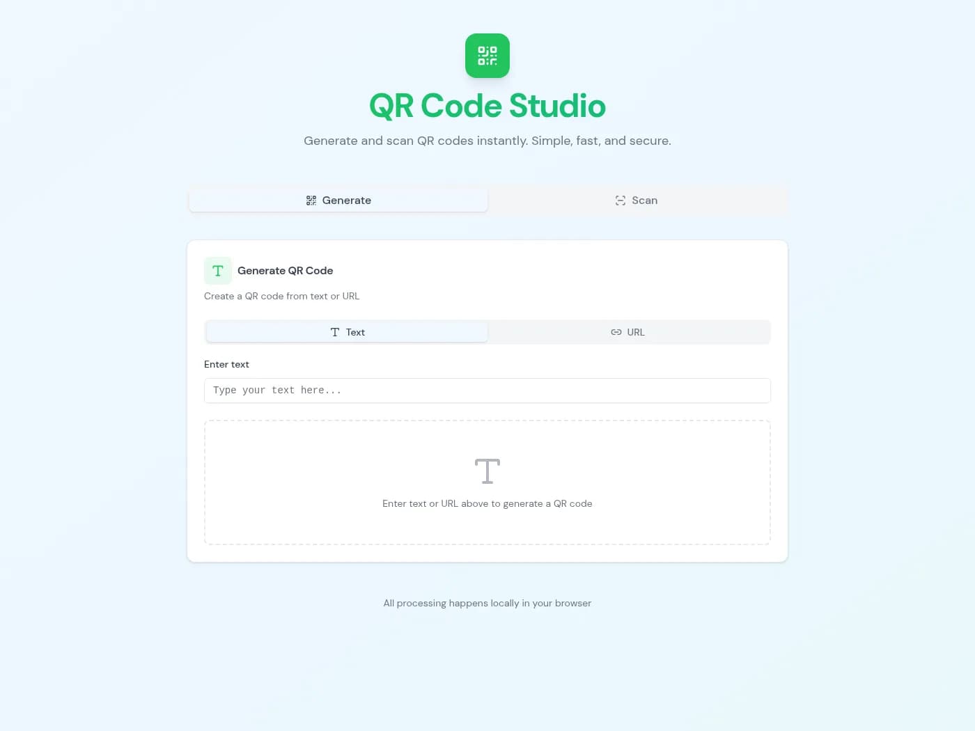 QR Code Generator & Scanner