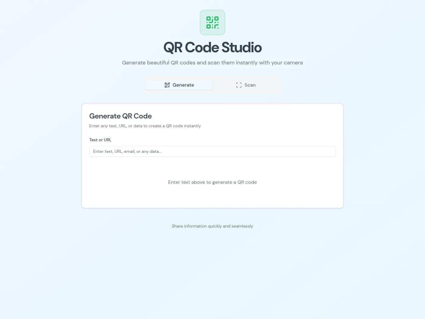 QR Code Generator & Scanner