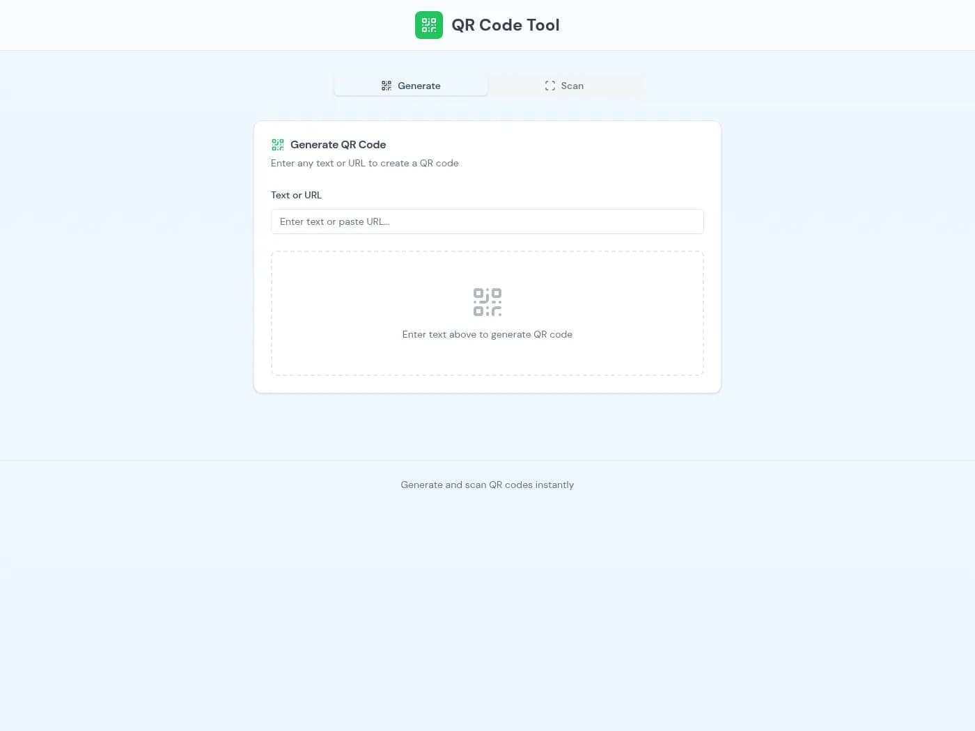QR Code Generator & Scanner