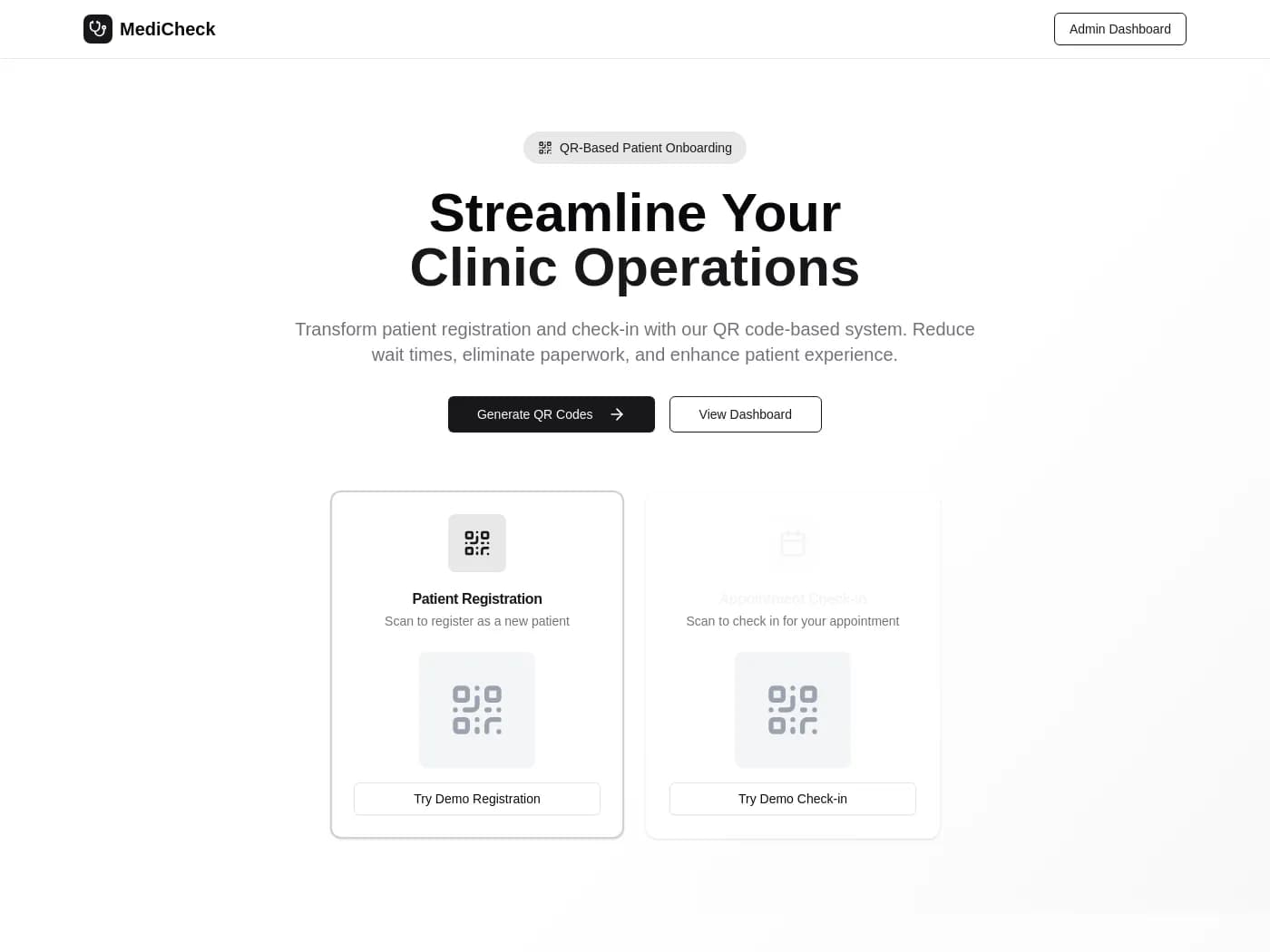 QR-Based Patient Onboarding System