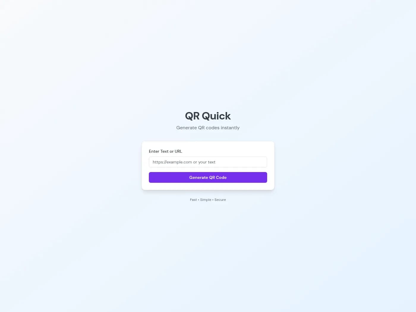 QR Quick Generator