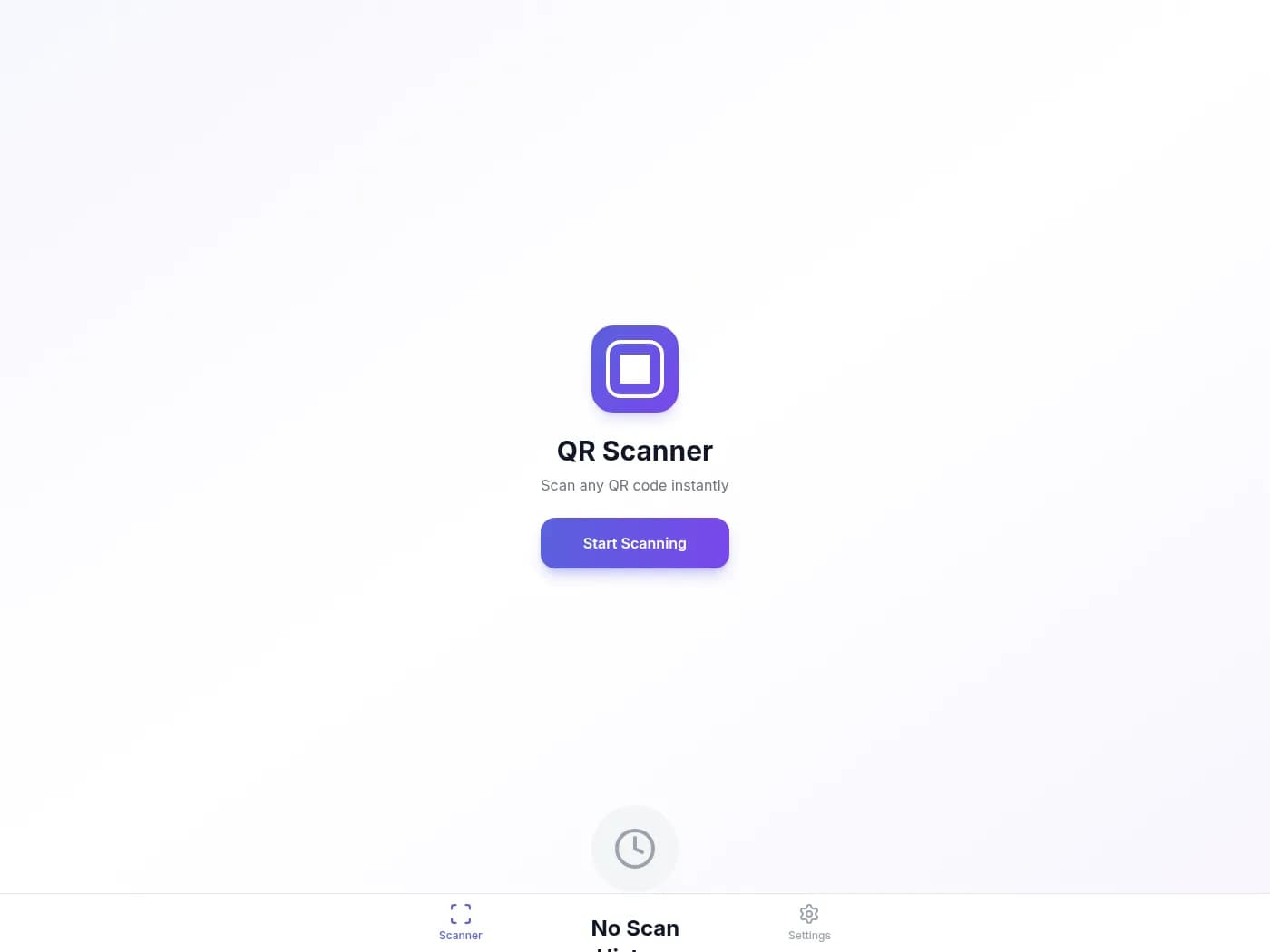 QR Scanner UI/UX Design Showcase