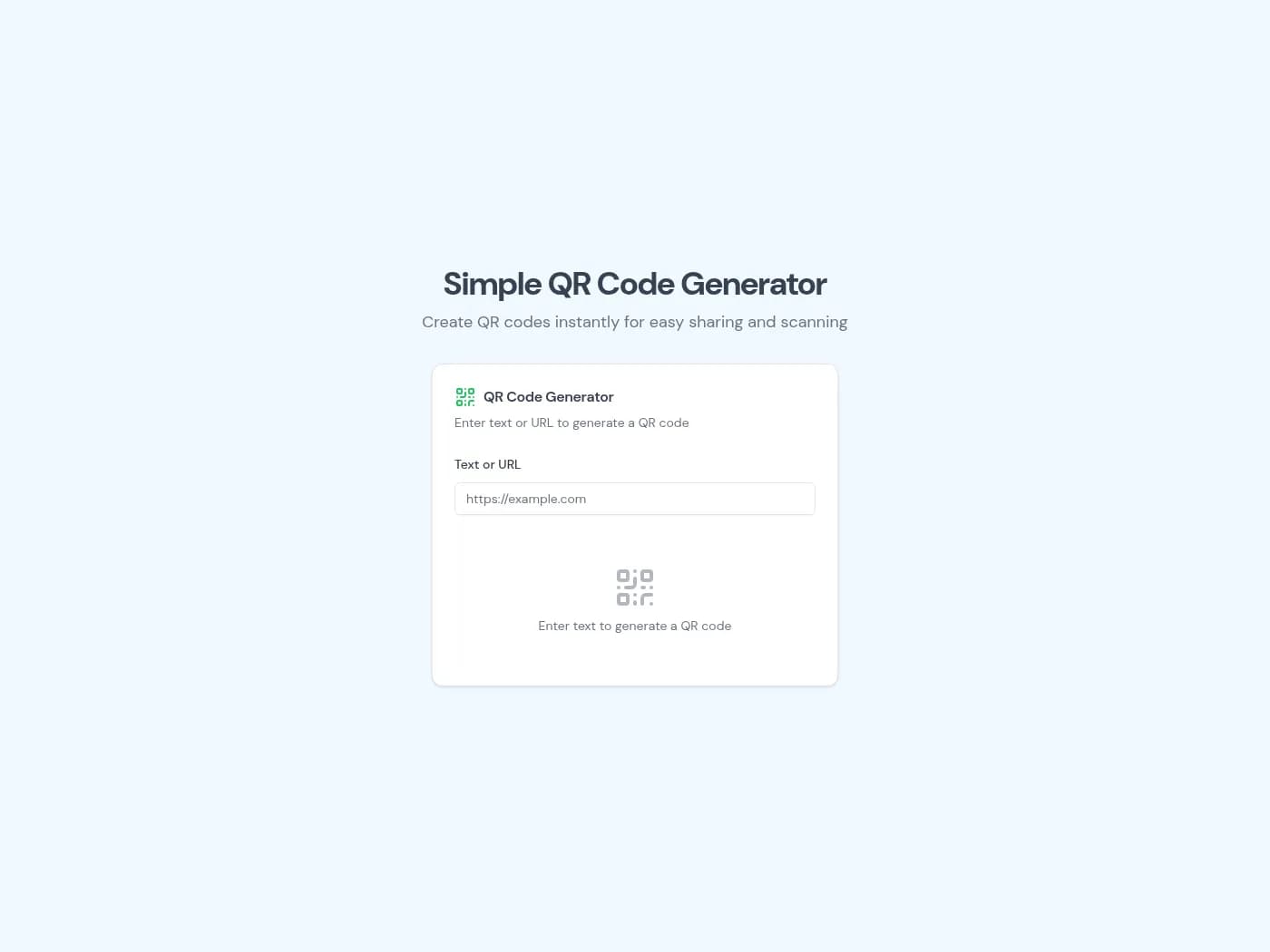 Simple QR Code Generator