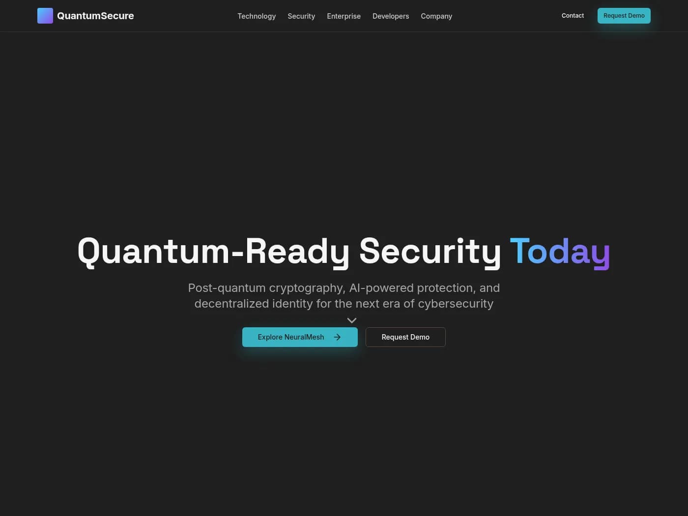 QuantumSecure Technologies Enterprise Quantum Security Website (v2.0)