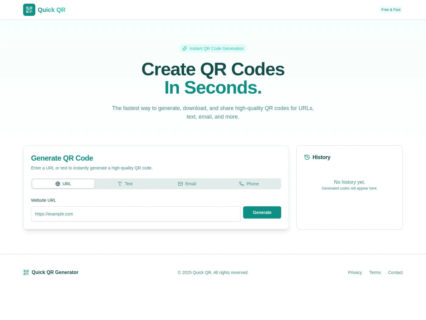 Quick QR Generator