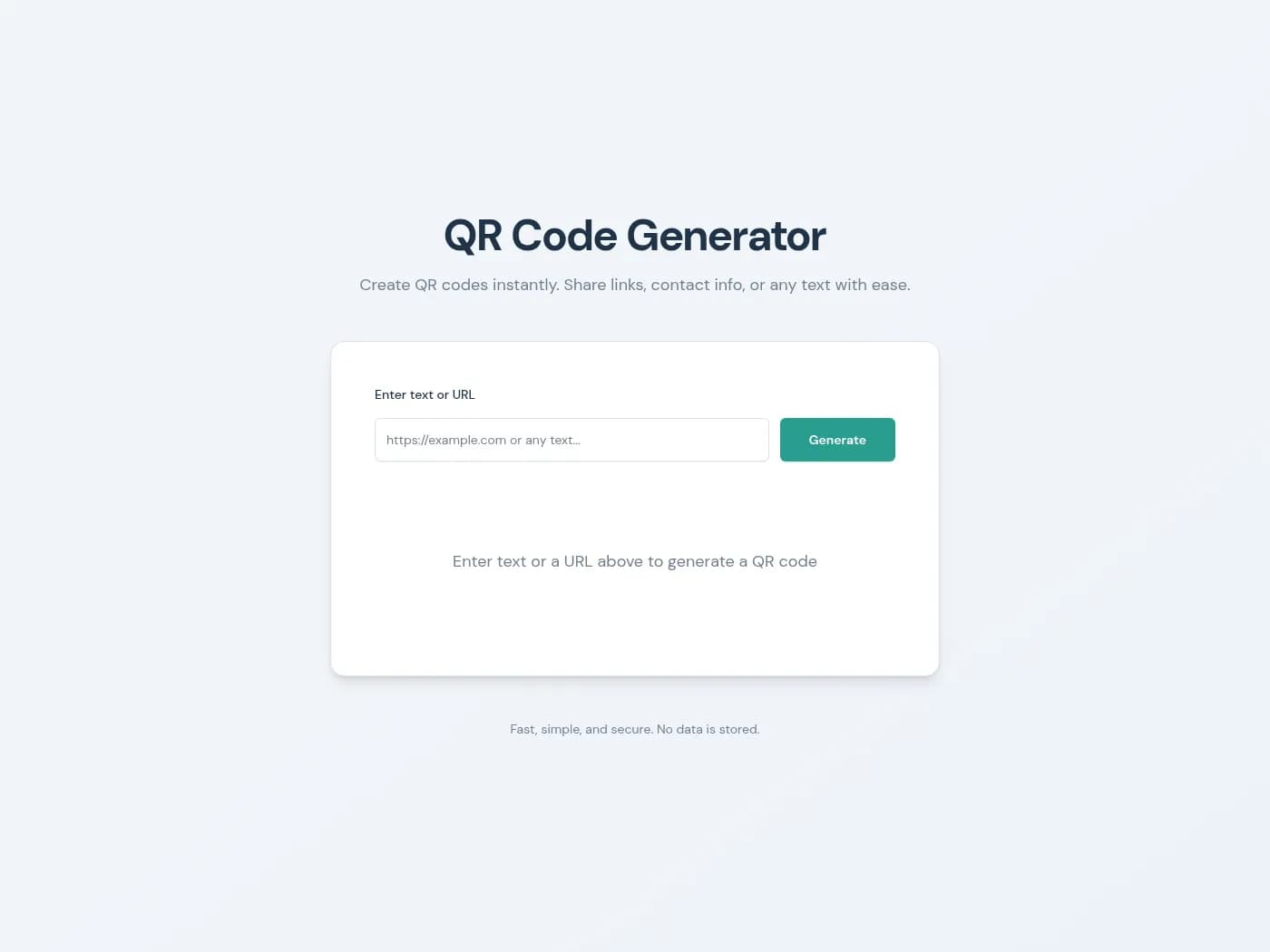 Quick QR Generator