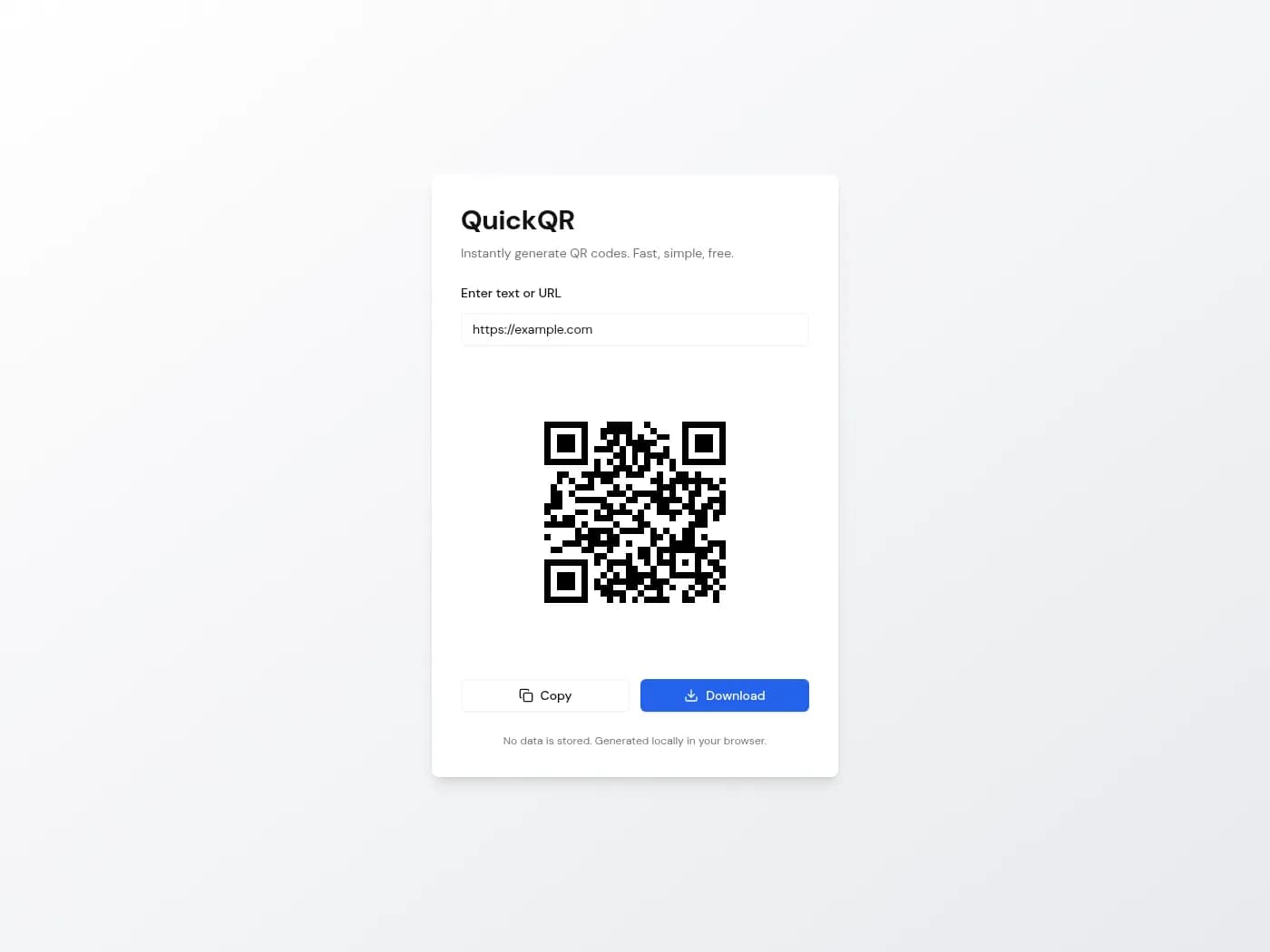 QuickQR Generator