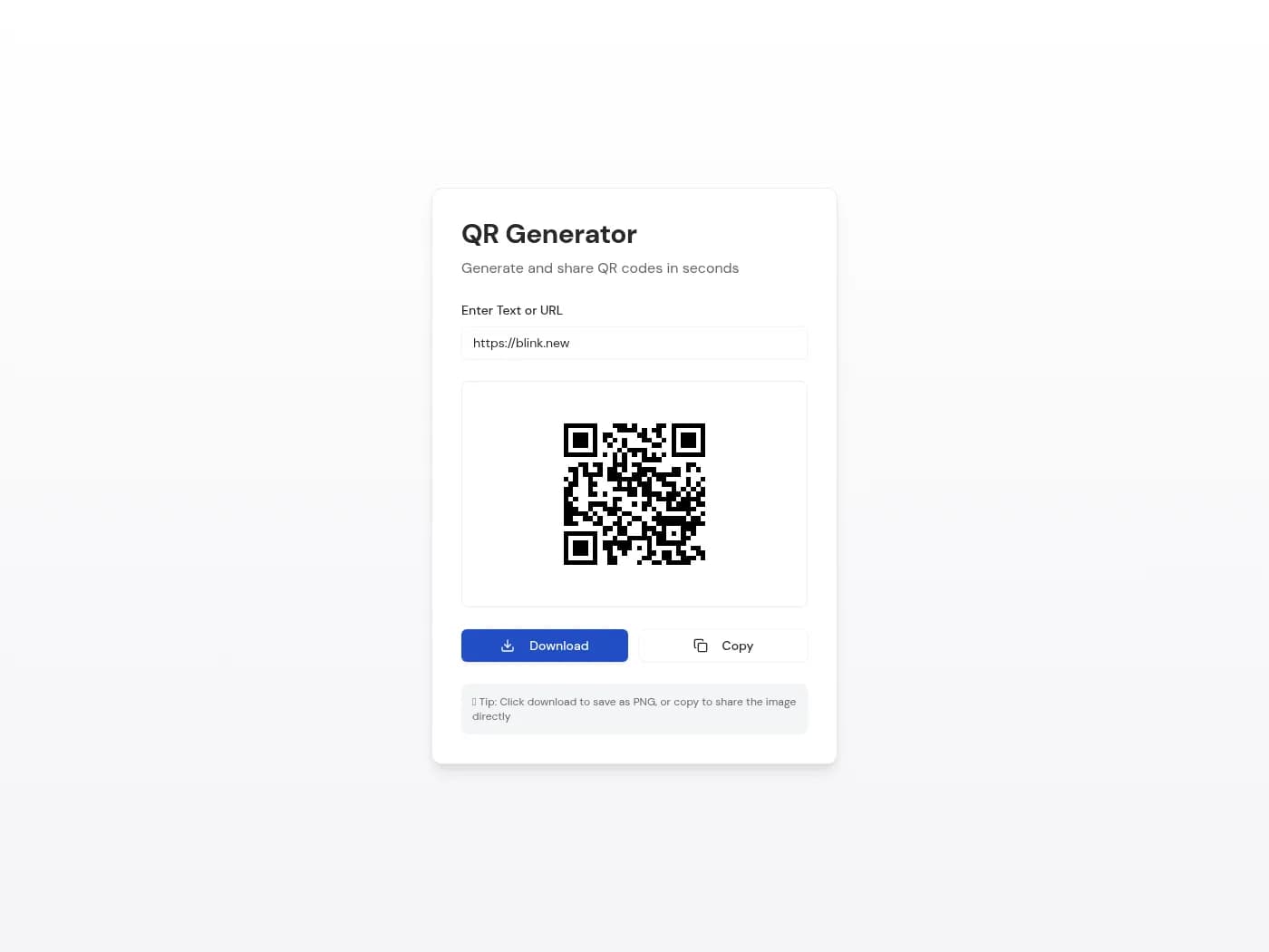 Quick QR Generator