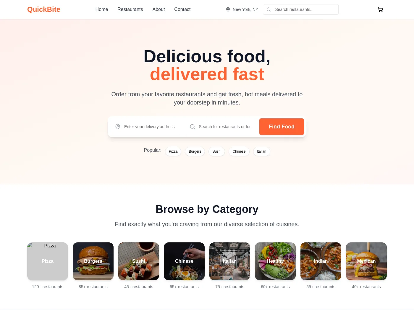 QuickBite Food Delivery Platform