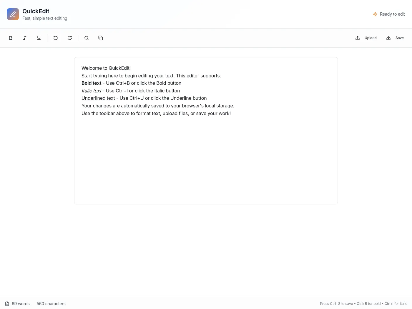 QuickEdit Web Tool