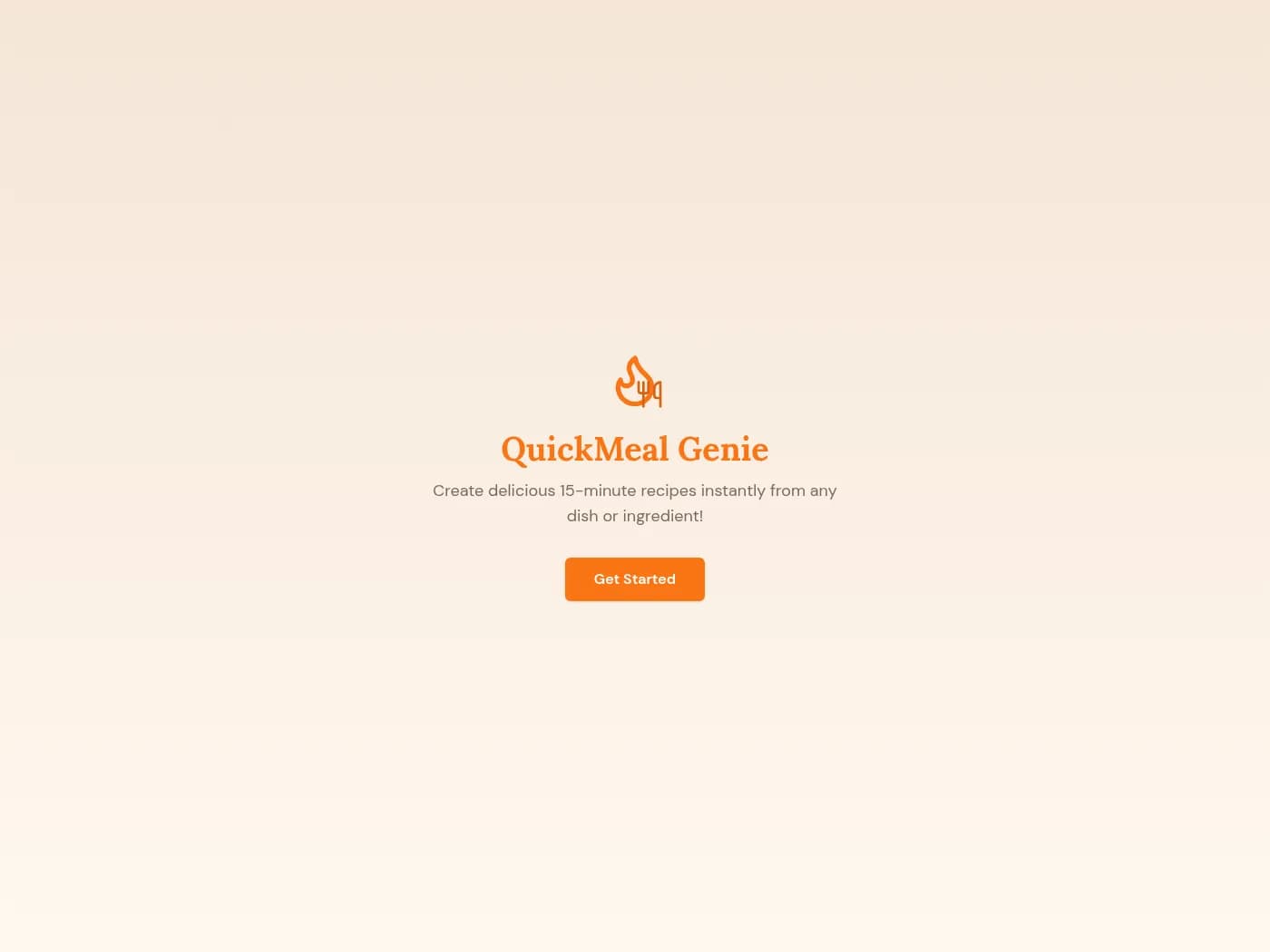 QuickMeal Genie