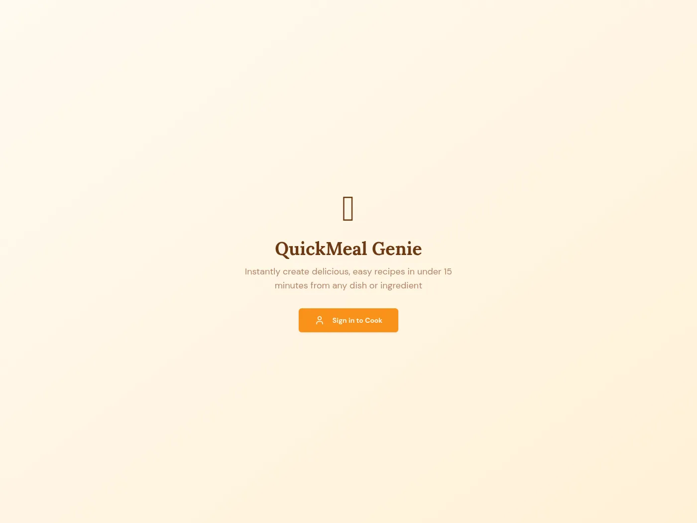 QuickMeal Genie