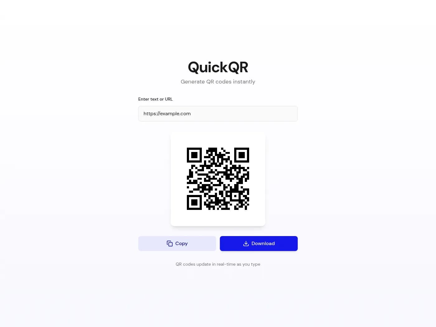 QuickQR Generator