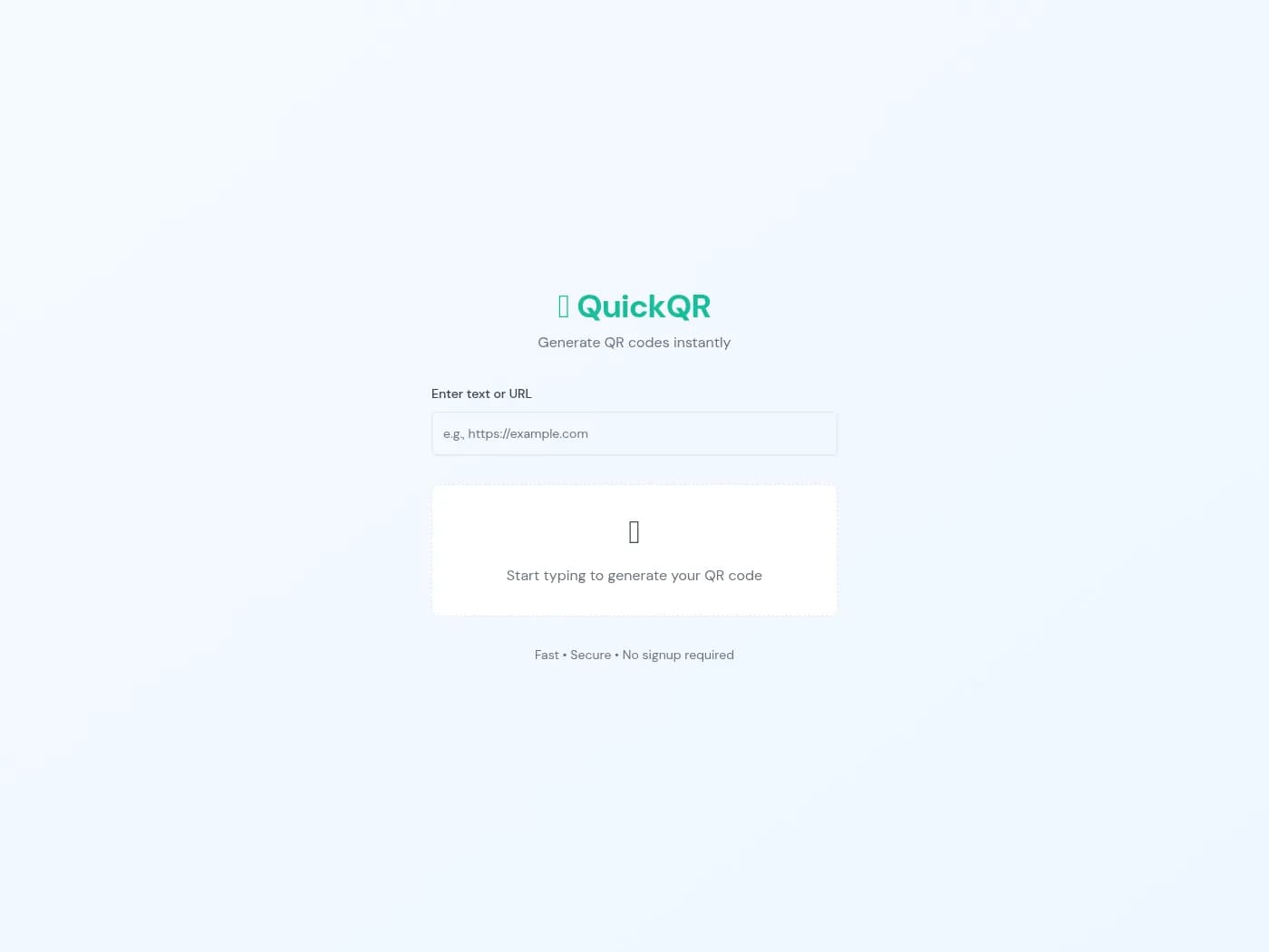 QuickQR Generator