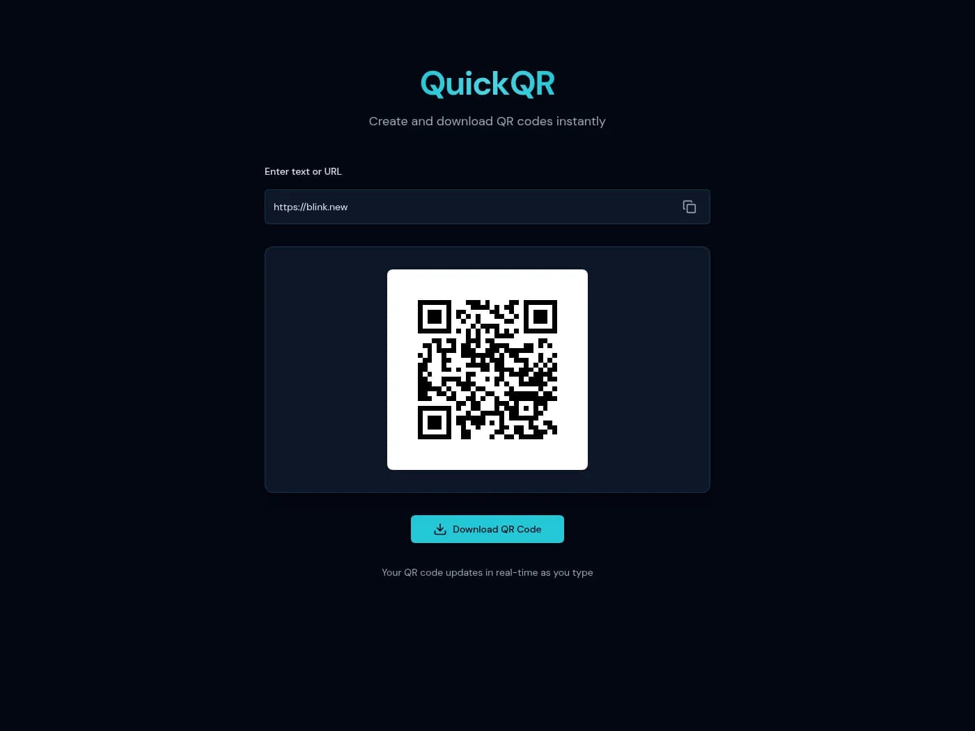 QuickQR Generator