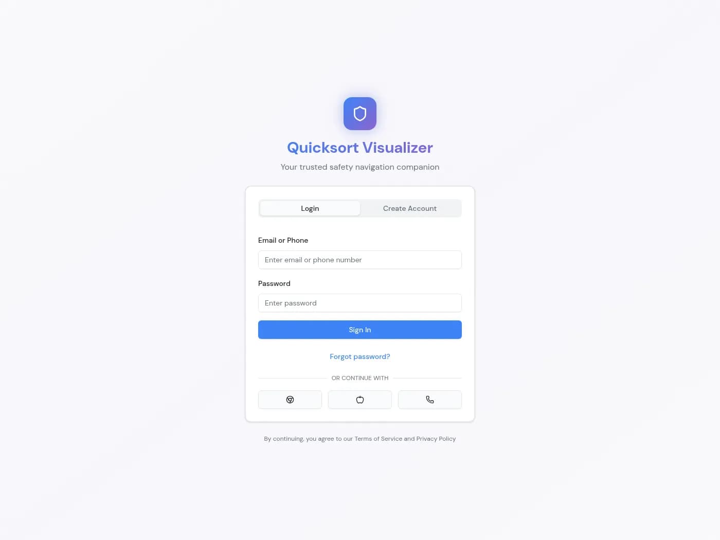 Quicksort Visualizer – Safety Navigation & Route Visualization App