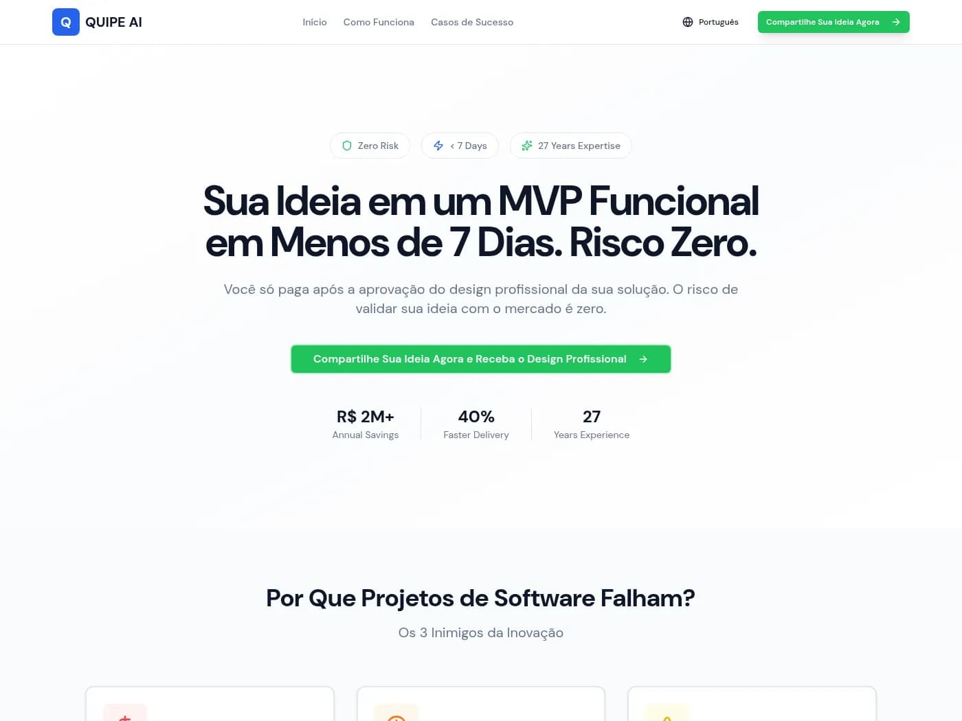 QUIPE AI Zero-Risk MVP Website