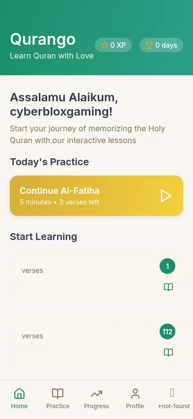 Qurango: Duolingo-Style Quran Memorization Mobile App