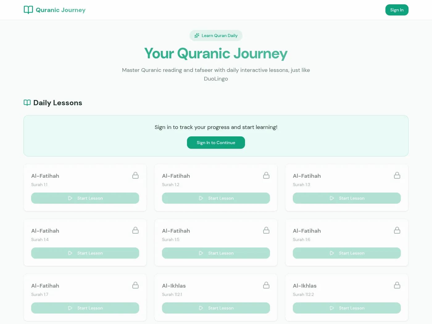 Quranic Journey: Interactive Daily Quran Reading & Tafseer App