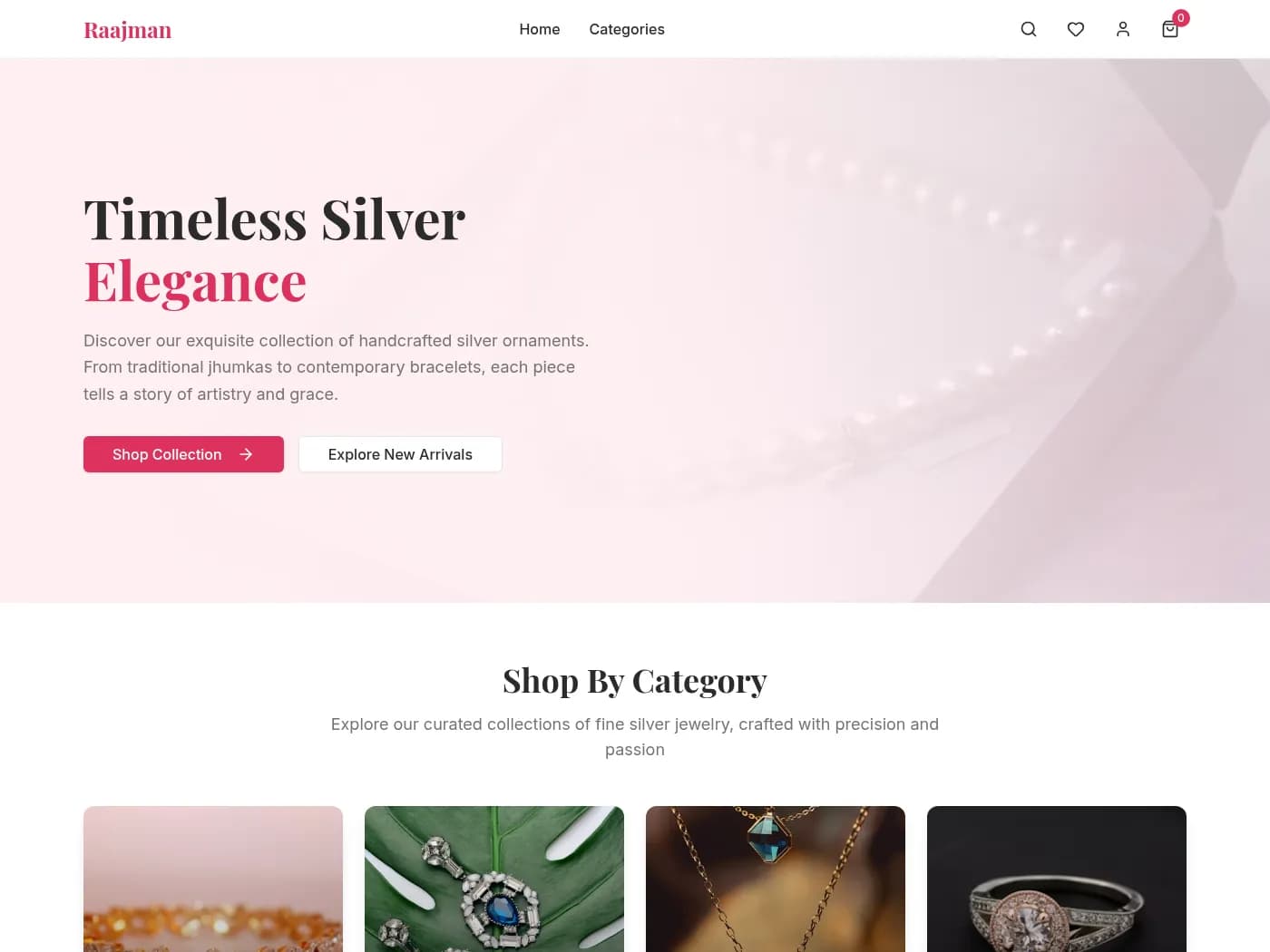 Raajman Jewellery E-Commerce Website