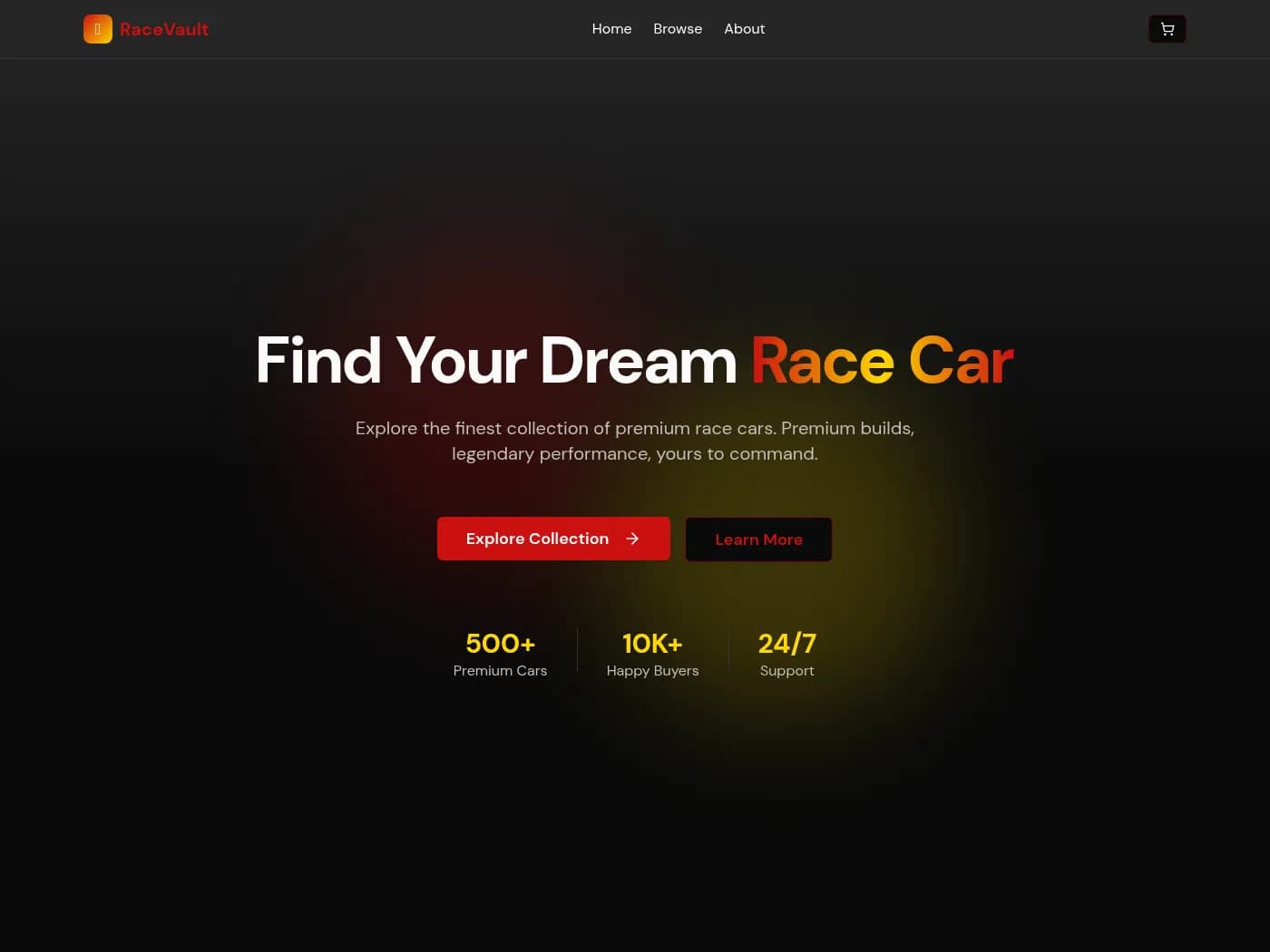 Race Car Shopping App