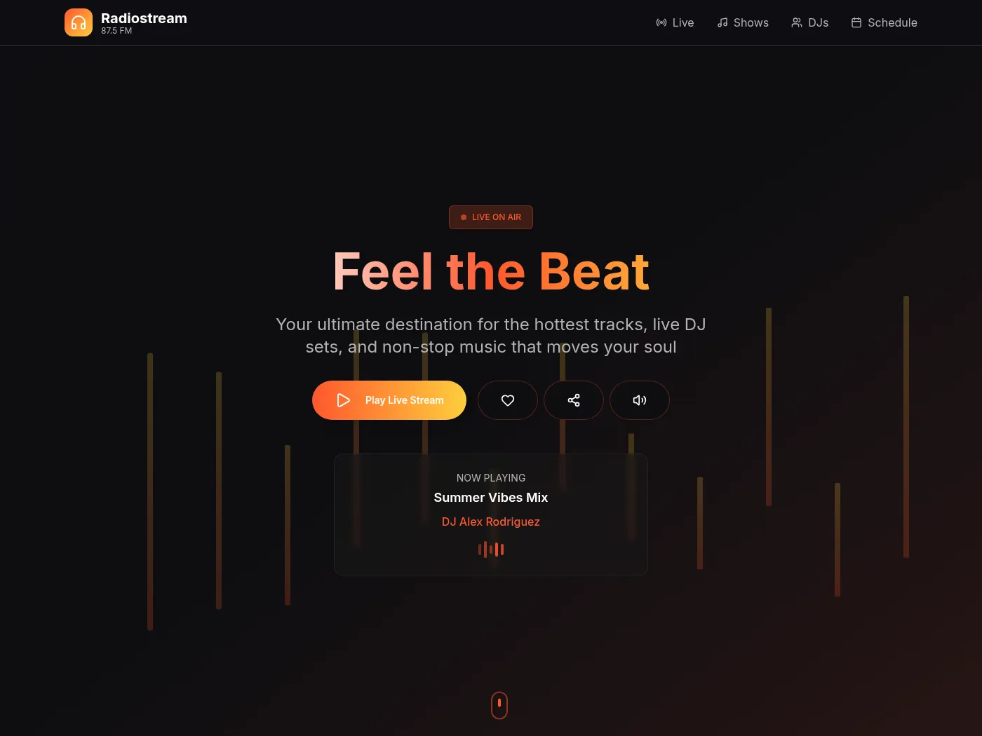 Radiostream - Modern Radio Station Website