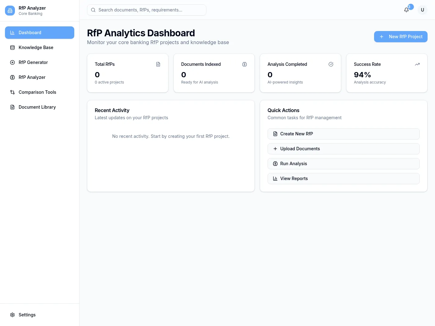 RAG-Powered RfP Analyzer for Core Banking Systems