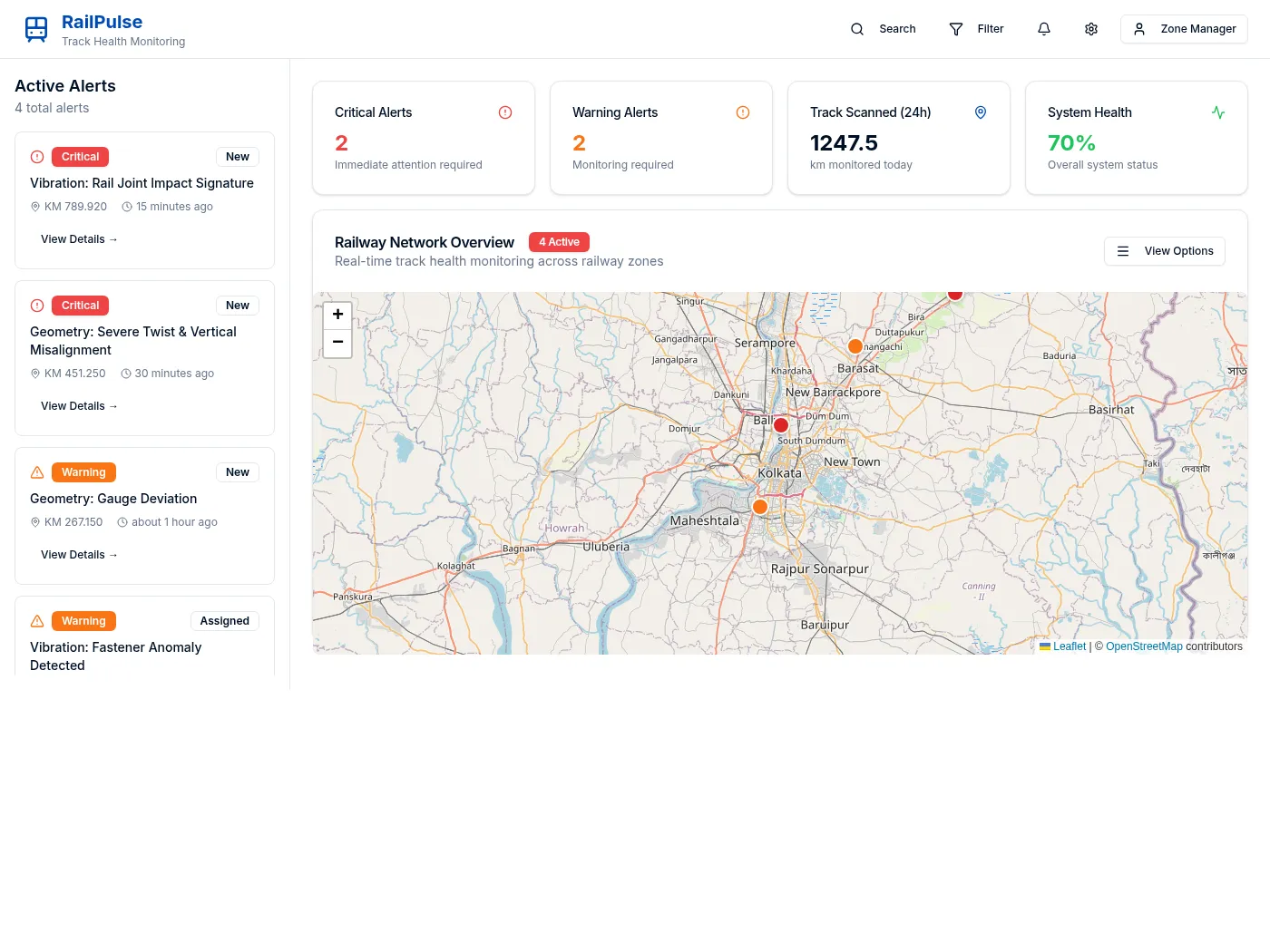 RailPulse: Real-Time Railway Track Health Monitoring Platform