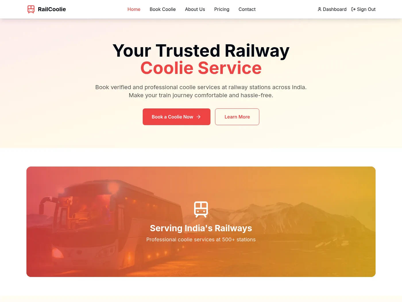 Railway Coolie Booking & Management Platform