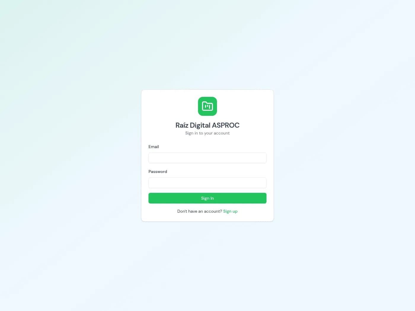 Raíz Digital ASPROC – Unified Project Information and Reporting System