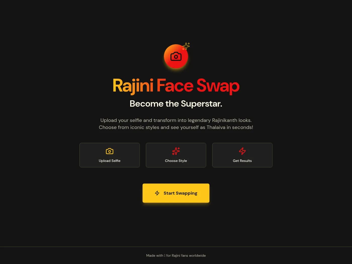 Rajini Face Swap – Become the Superstar AI Lookalike!