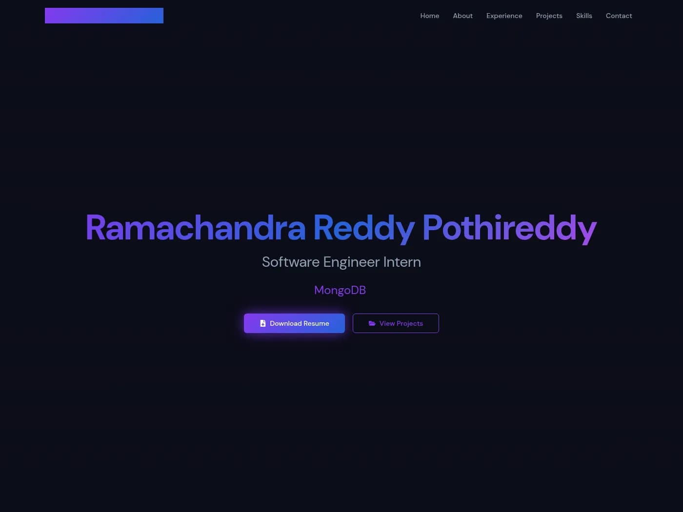 Ramachandra Reddy Pothireddy - Immersive 3D Portfolio Website