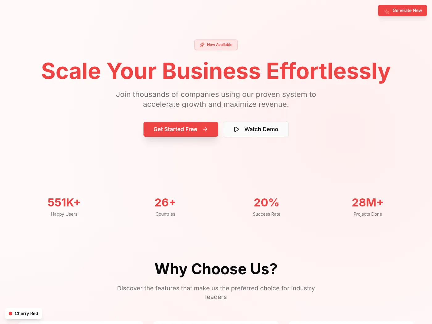 Random Landing Page Generator
