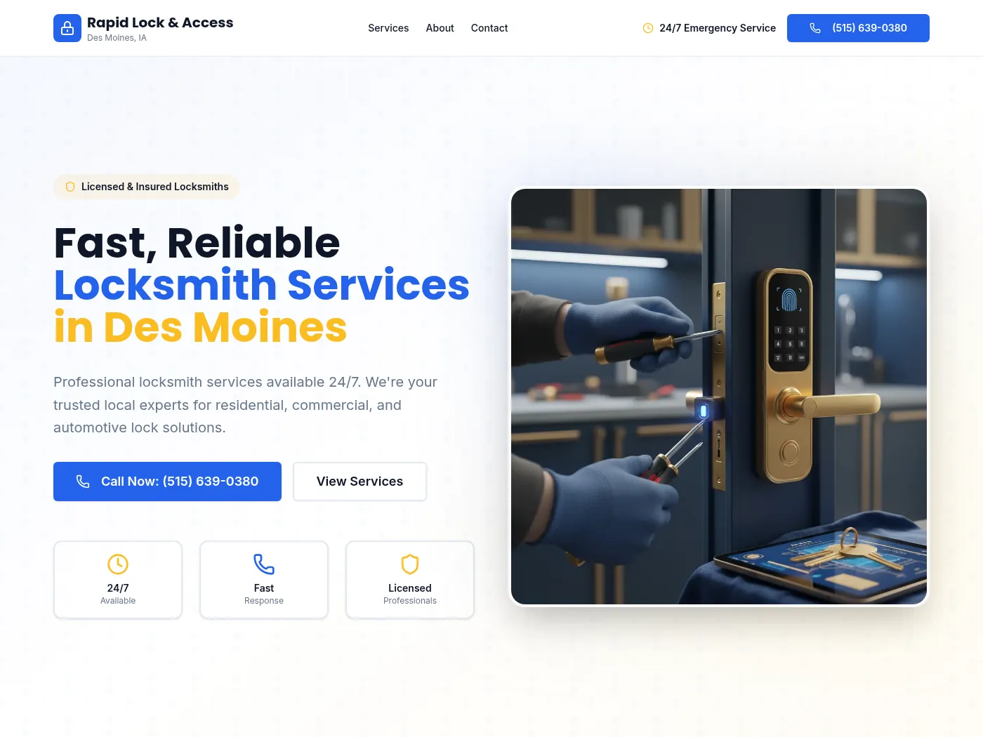 Rapid Lock & Access Locksmith Website