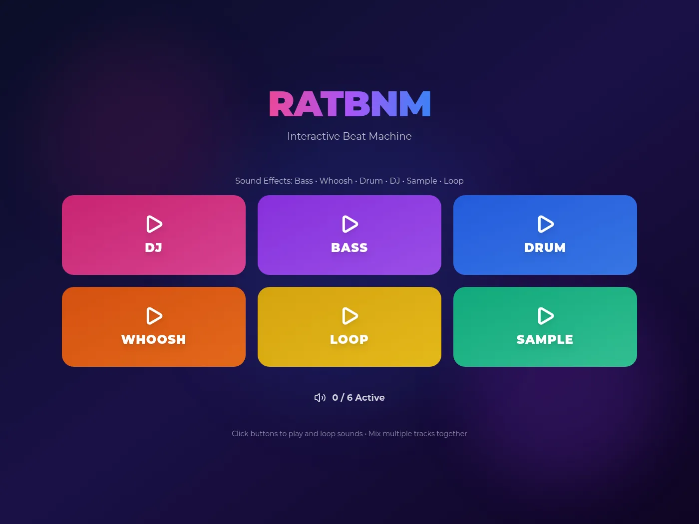 Ratbnm Interactive Beat Machine