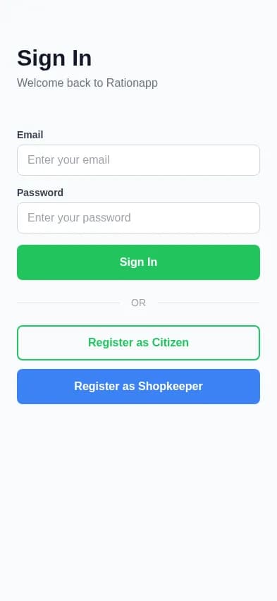 Rationapp Role-Based Authentication Module