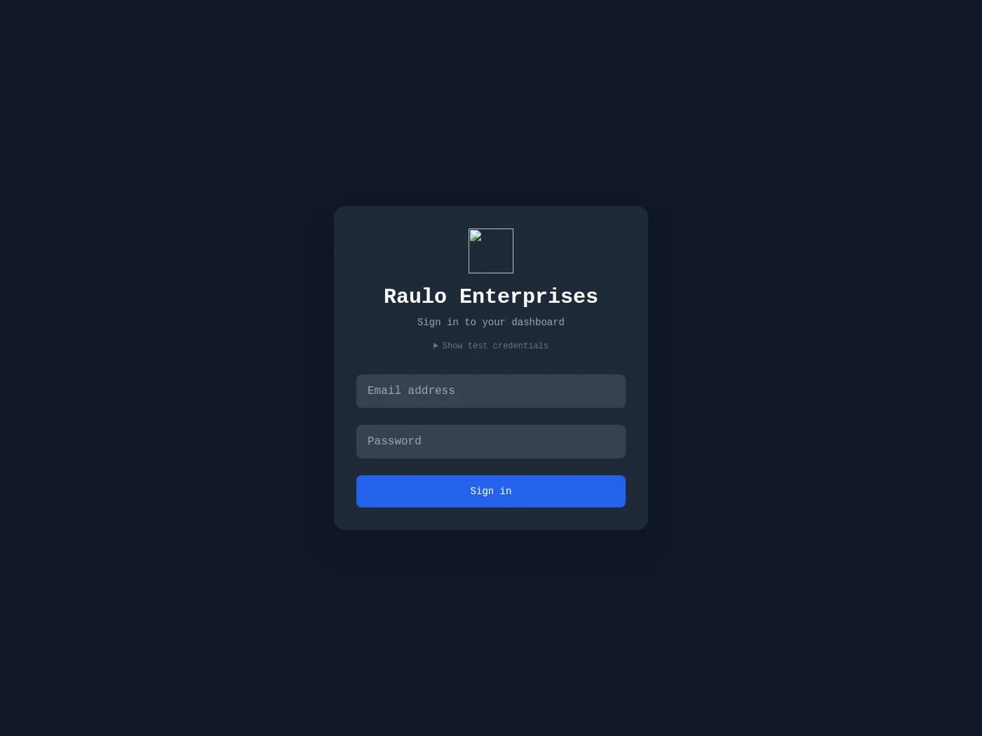 Raulo Enterprises Dashboard