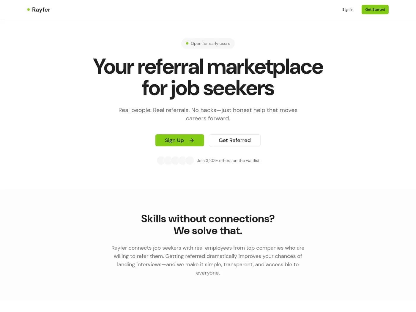 Rayfer Referral Marketplace Platform
