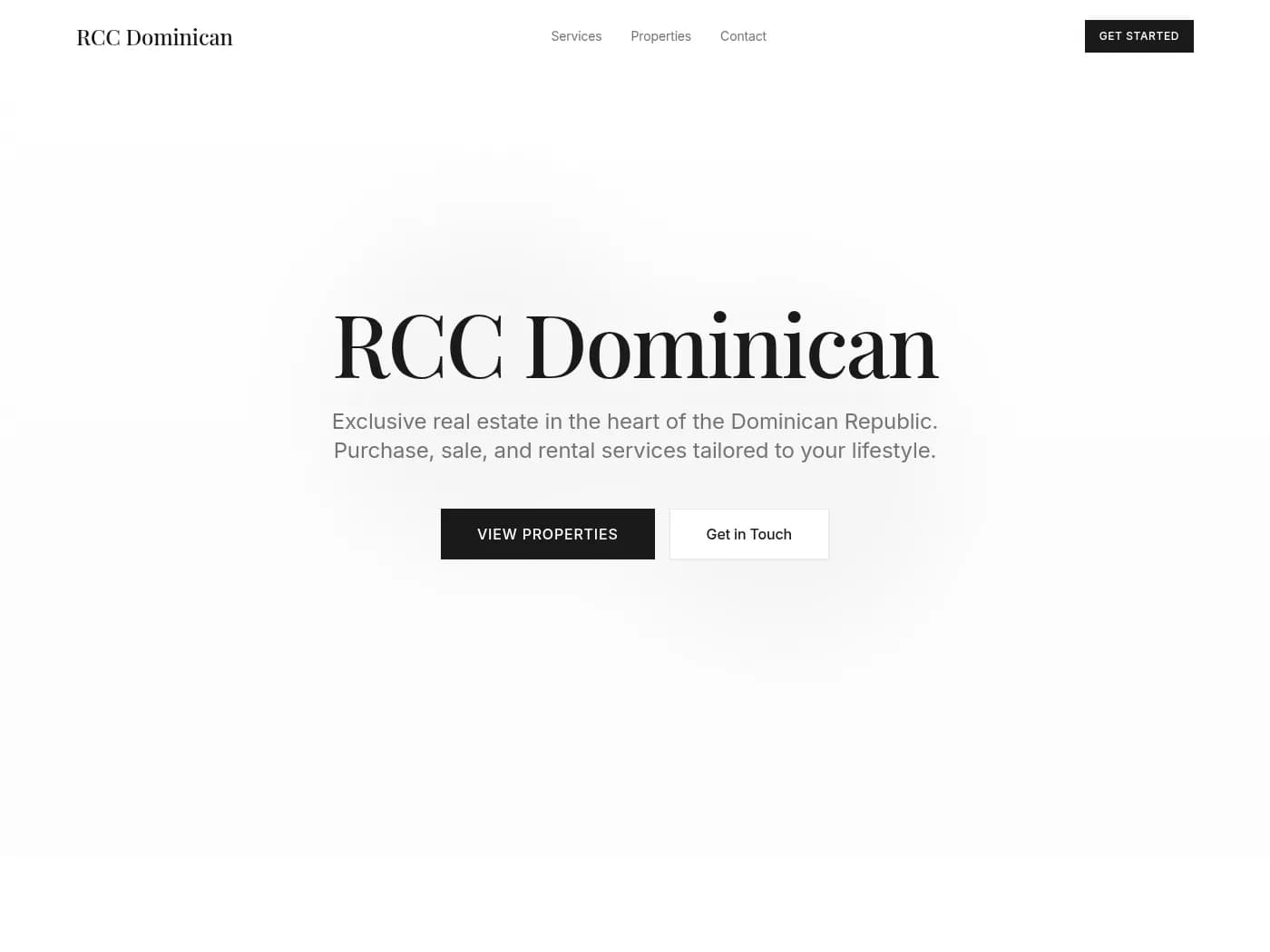 RCC Dominican Real Estate Showcase Page