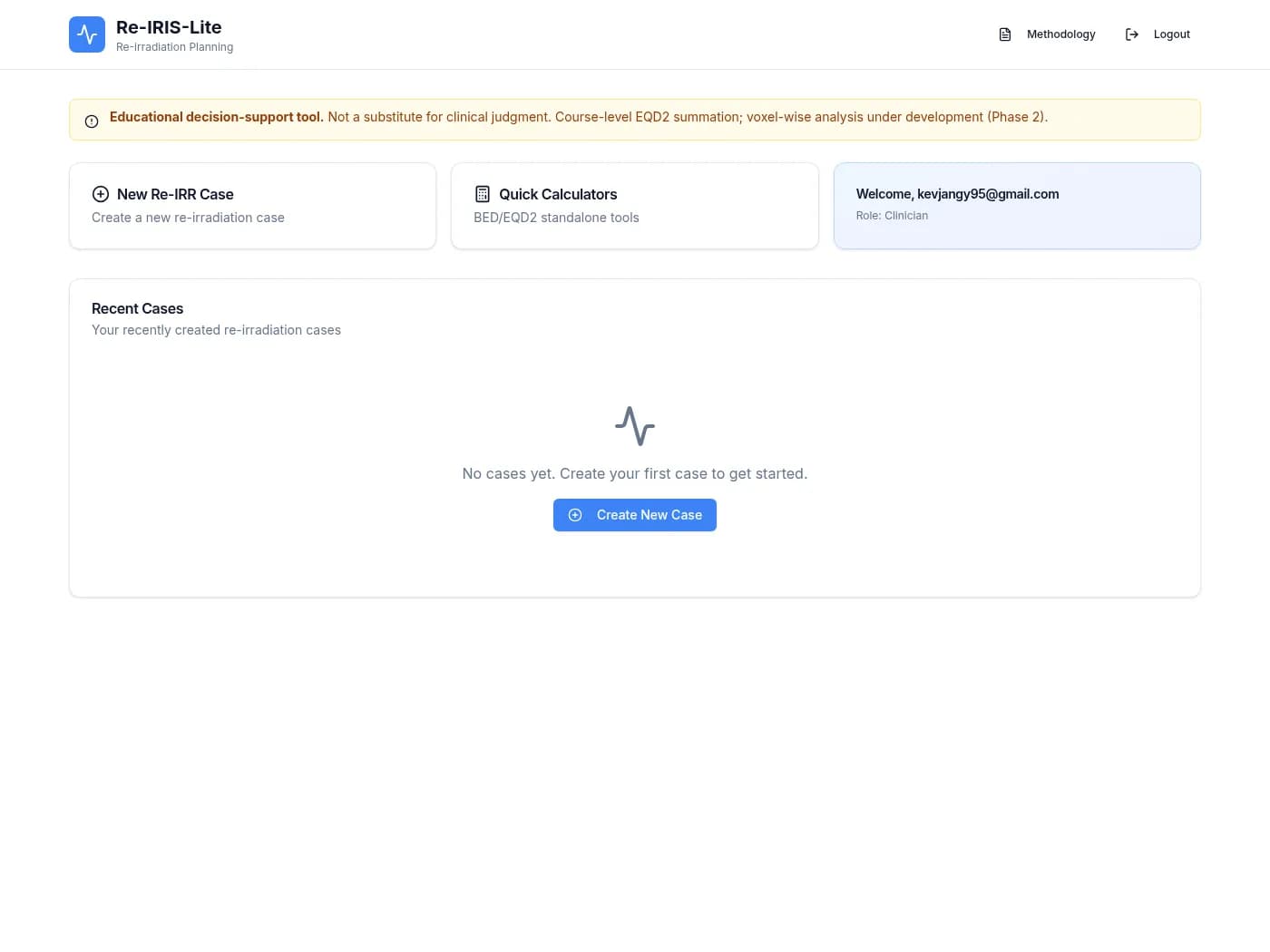 Re-IRIS-Lite: Cumulative Re-Irradiation Dose Calculator & Planner