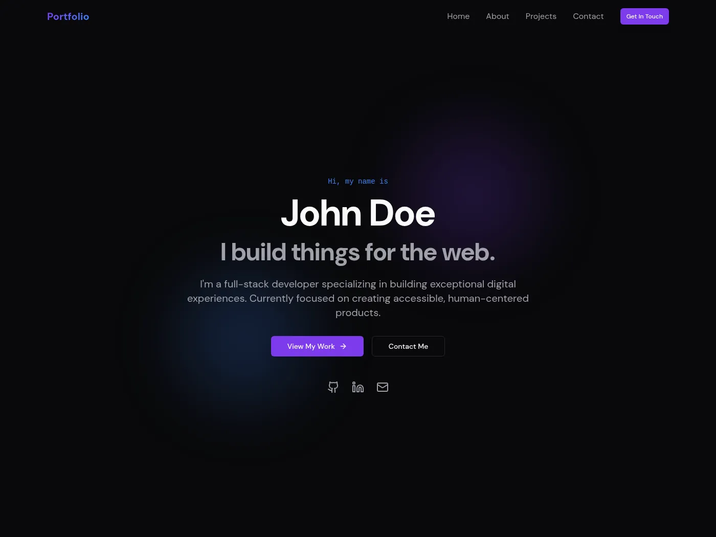 React Portfolio Website