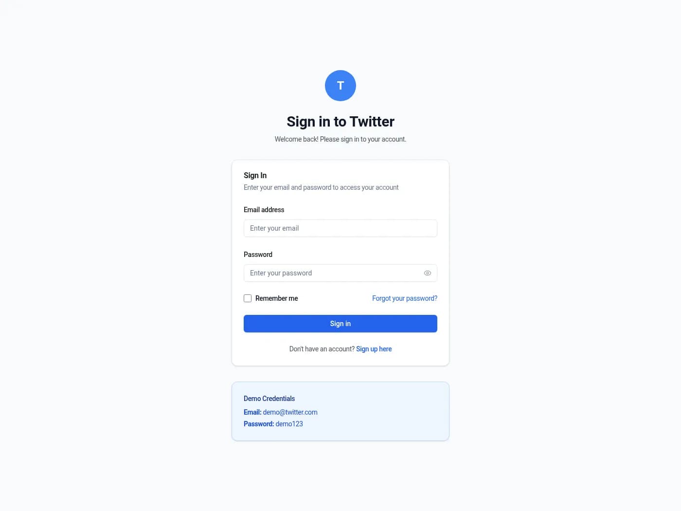 React Twitter Clone Foundation