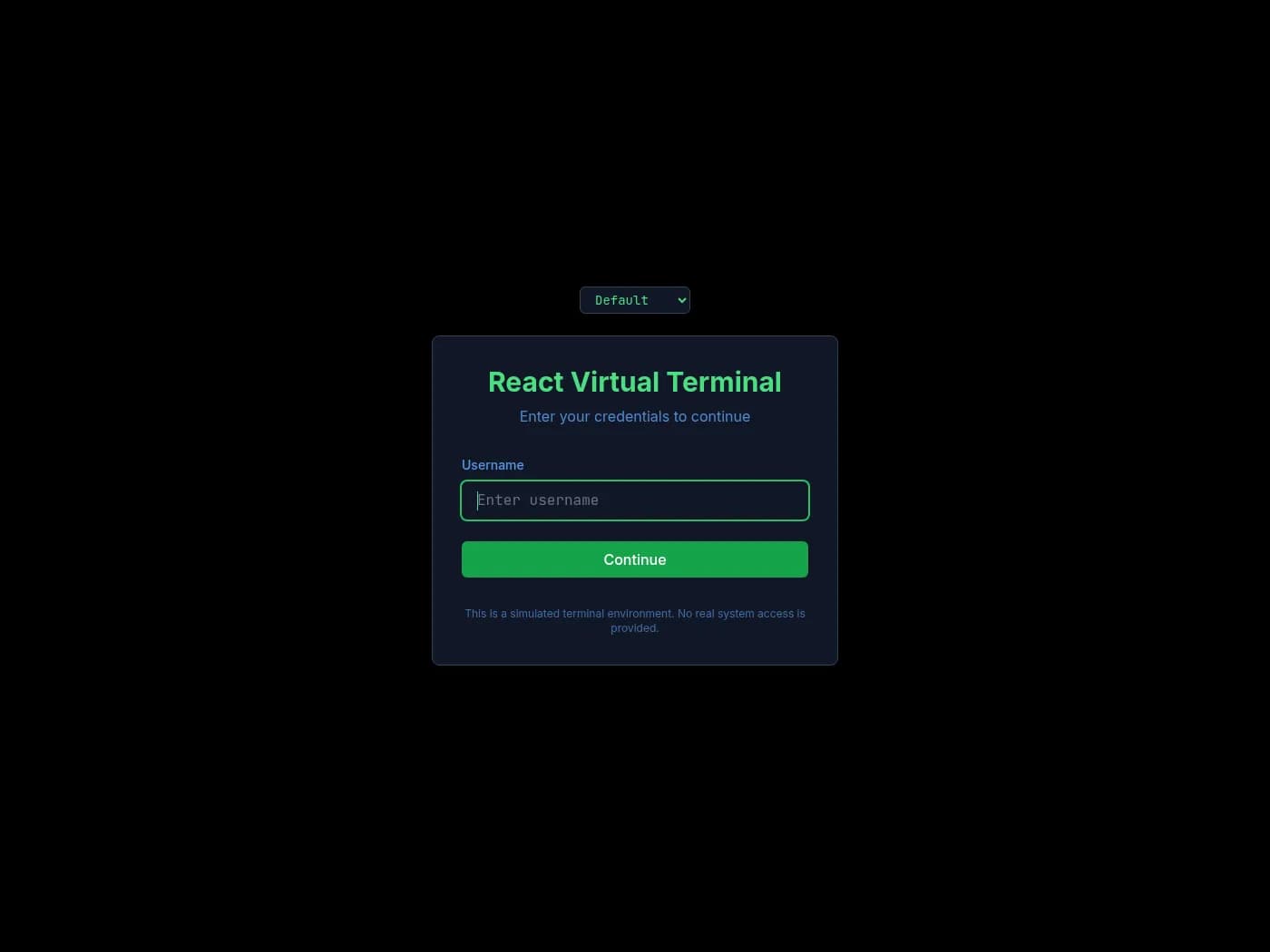 React Virtual Terminal – Advanced Web-Based Unix Shell Simulator