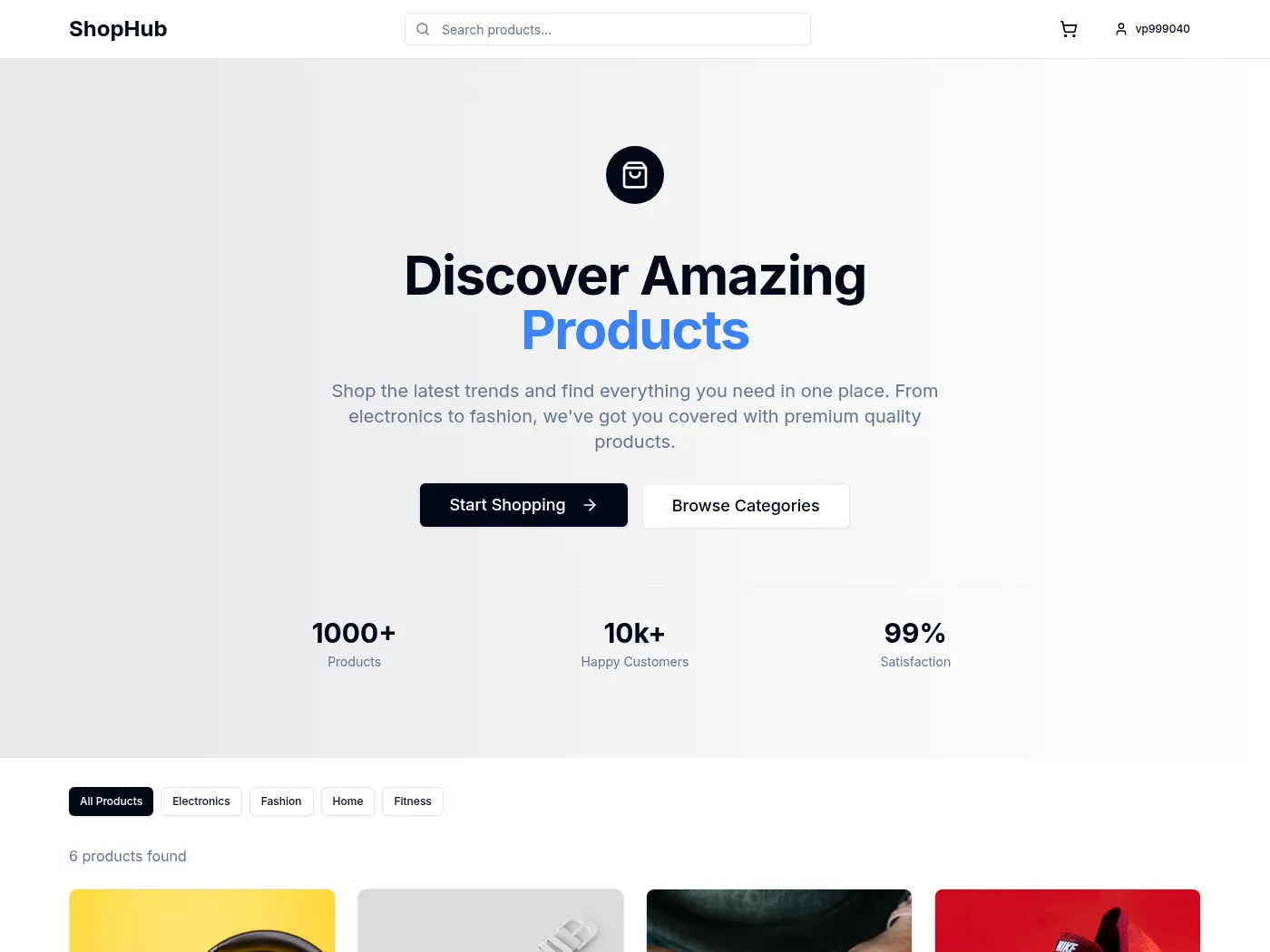 ReactJS E-Commerce Web App