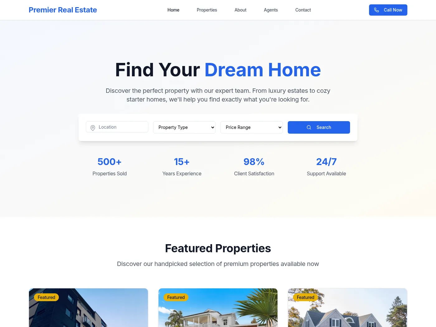 Real Estate Company Web Portal